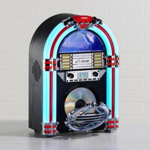 The Tabletop CD Playing Jukebox — plays CDs, FM radio, and streams ...