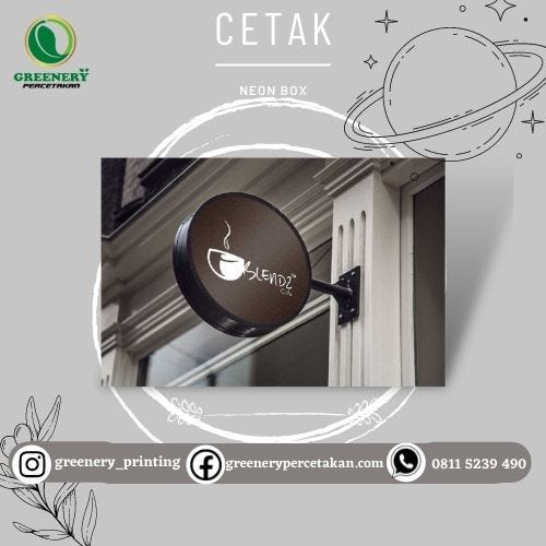 Cetak neon box di palangkaraya - Windy Greenery - Medium