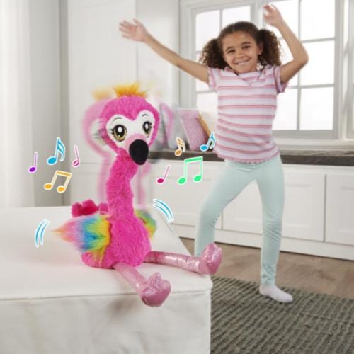The Animated Plush Funky Flamingo — the fluffy flamingo that dances and ...