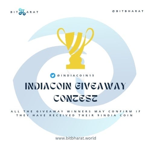 Congratulations 👏 to all the winners of $INDIA giveaway contest 💥 ...