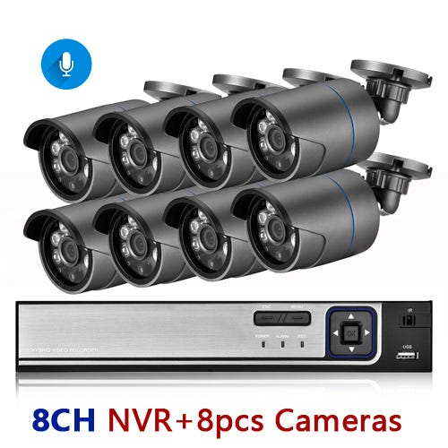 AZISHN 4K Ultra HD Surveillance Camera System 8MP H.265 POE NVR CCTV ...