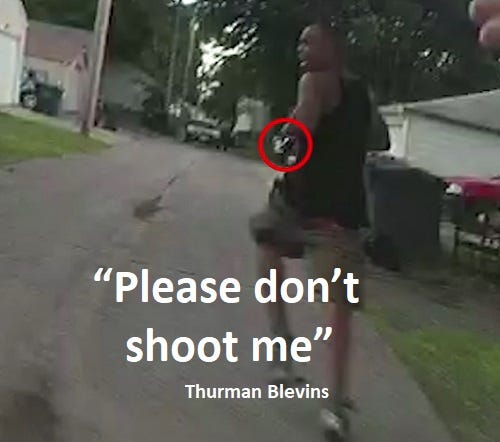 Thurman Blevins is another recipient of the Darwin award and what thug ...