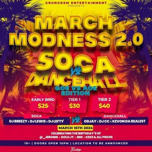 March Modness {SOCA VS DANCHALL} - Harry Ajax - Medium