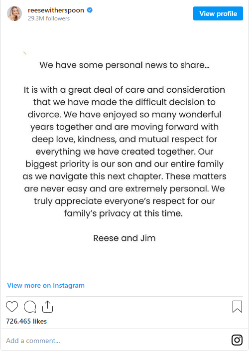 Reese Witherspoon, husband Jim Toth filing for Divorce | by Mansoor ...
