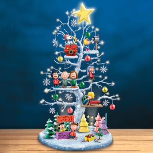 The Peanuts Illuminated Christmas Tree — showcases the Peanuts ...