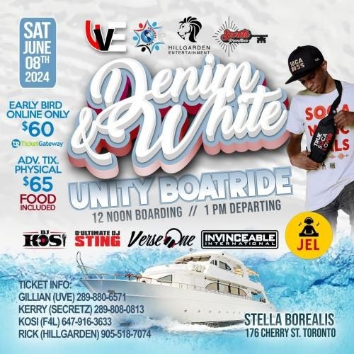 Soca Denim and White UNITY Boatride - Harry Ajax - Medium