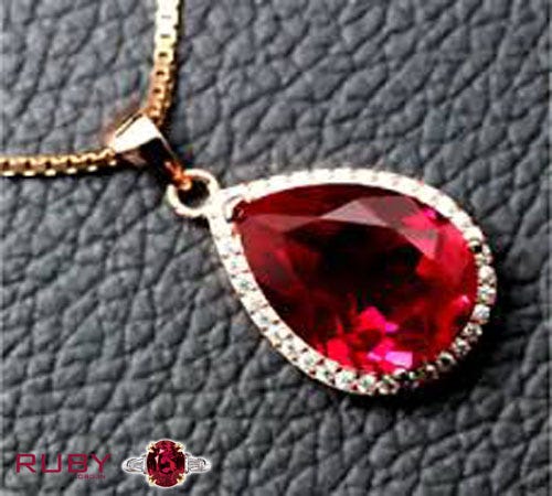 Beautiful ruby stone pendant. Feel special by adorning this beautiful ...