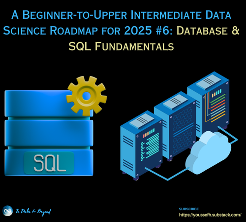A Beginner-to-Upper Intermediate Data Science Roadmap for 2025 #6: Database & SQL Fundamentals ...