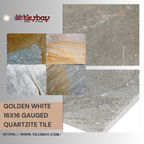 Golden White 16x16 Gauged Quartzite Tile - john_mark - Medium