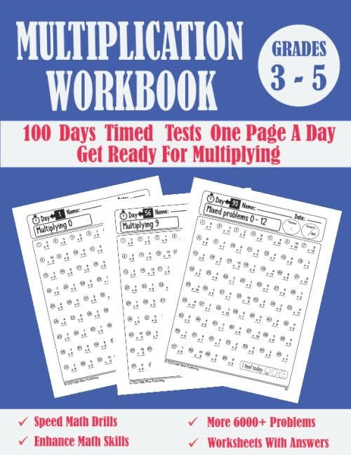 [EBOOK][BEST]} 100 Days Multiplication Timed Tests One Page A Day ...