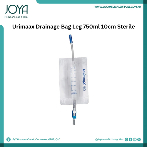 Urimaax Drainage Bag Leg 750ml 10cm Sterile Australia Joya Medical Supplies Medium