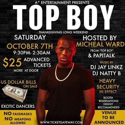 “TOP BOY” THANKSGIVING LONG WEEKEND - Harry Ajax - Medium