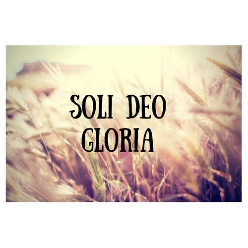 Soli Deo Gloria. It is my personal belief is that this… | by Josh ...