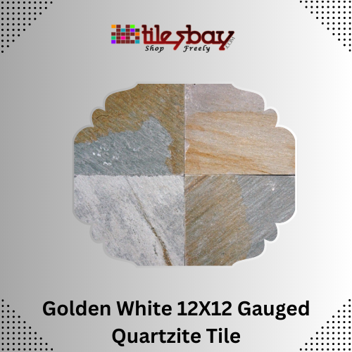 Golden White 12X12 Gauged Quartzite Tile - john_mark - Medium
