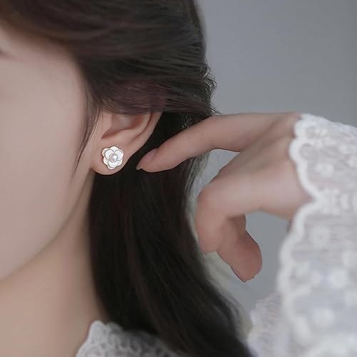 Elegant Simplicity — Reffeer Solid 925 Sterling Silver Pearl Flower Stud Earrings | by Trends.io ...