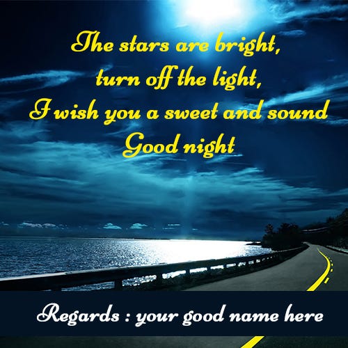 Beautiful Good Night Images With Name | by Sup Drew | Medium