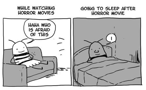 Watching Scary Movies Meme