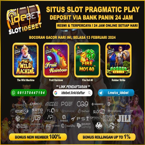 IDEBET : LINK DAFTAR SLOTPRAGMATIC DEPOSIT VIA BANK PANIN 24 JAM | by slotpragmaticresmi | Feb ...