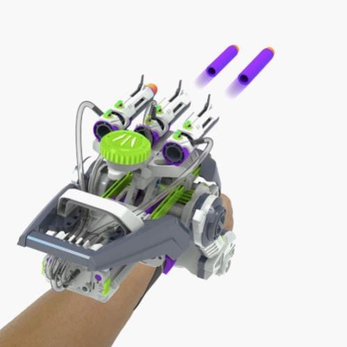 The Air Powered Bionic Wrist Blaster — lets children assemble a missile ...