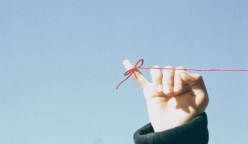 "If the red string theory is real, I would want you to be the end of it ...
