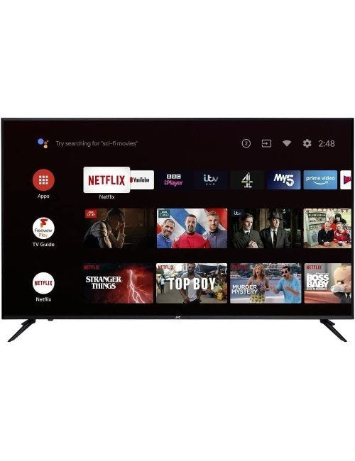 JVC 55 Inch QLED 4K UHD Smart TV Android With Google Assistant, Google Play, Netflix, YouTube ...