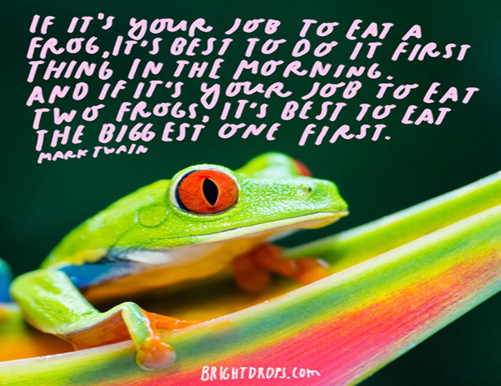 Eat That Frog with To Do List. Eating the frog means to just do it ...
