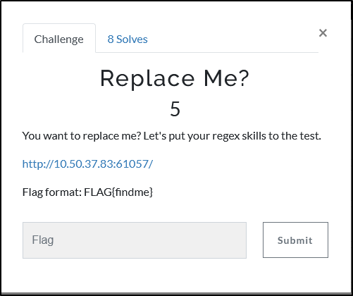 Internal CTF — Web: Replace Me? - cron-swanson - Medium