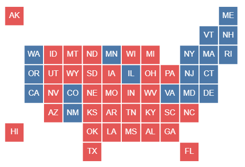 Easy Tile Grid Maps with Python and Plotly | by Lee Vaughan | Data Science Collective | Medium