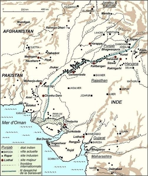 Indus Valley Civilization Cities Map