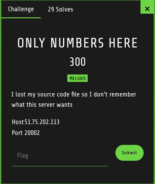 Only numbers WriteUP. WriteUP rapide d’un des challenges que… | by ...