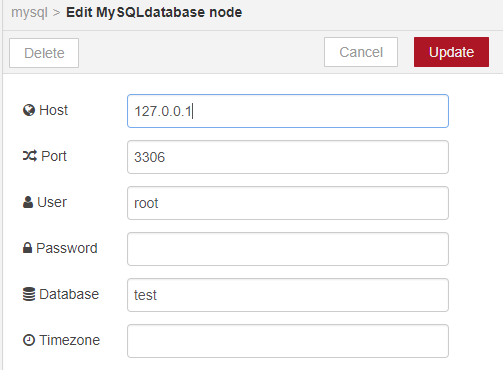 Node-RED: mySQL. เขียน SQL แล้วก็ยิงเข้า mySQL widget… | by Supot Sae-Ea | Medium