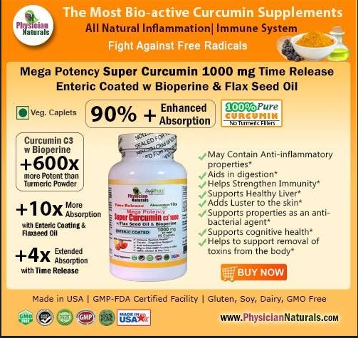Enteric-Coated Super Curcumin C3 Time Release 1000 is an exceptional ...