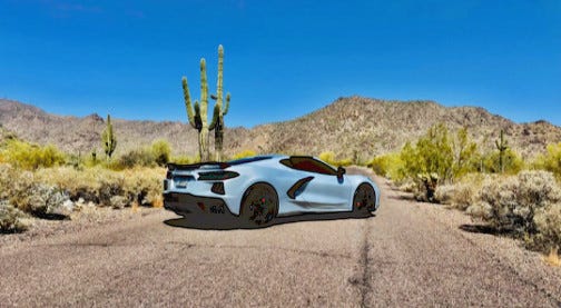 Chevrolet Corvette Gorgeous C8. Corvette in rare ceramic silver color ...