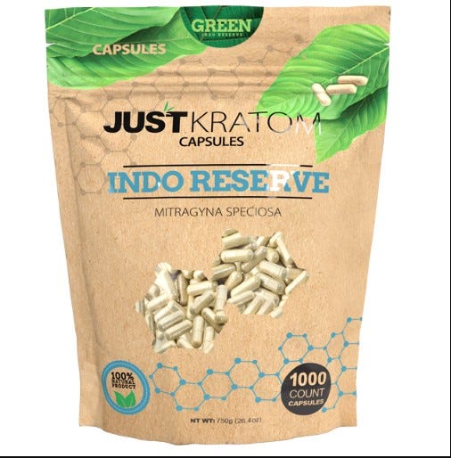Green Vein Indo Reserve Capsules - Justkratomstore - Medium