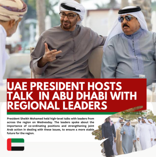 The UAE President hosts a consultative gathering with leaders of the ...