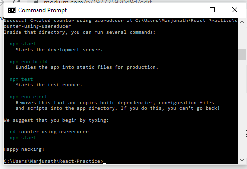 Creating React App locally. Till now I have used codesand box to… | by Deepali | Medium
