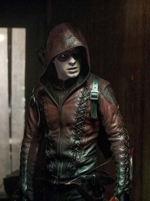 4 Breathtaking Attires With Arrow Hooded Leather Jacket | by The Movie ...