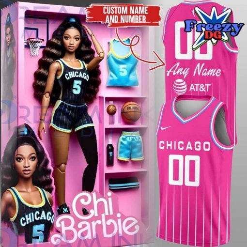 Chicago Sky Barbie 2024 Basketball Jersey | by Us Store | Aug, 2024 ...
