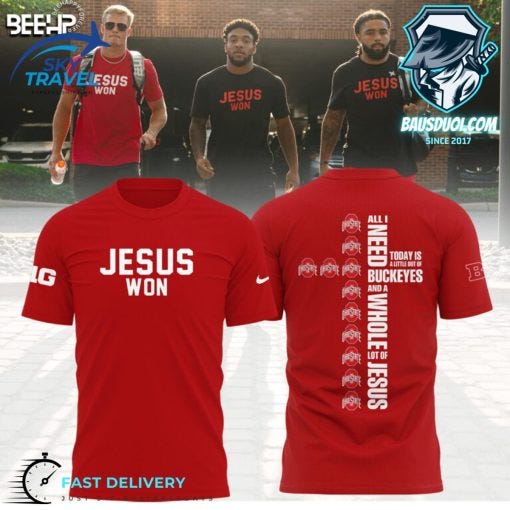 “Jesus Won” Ohio State Buckeyes T-Shirt: A Symbol of Faith and Victory ...