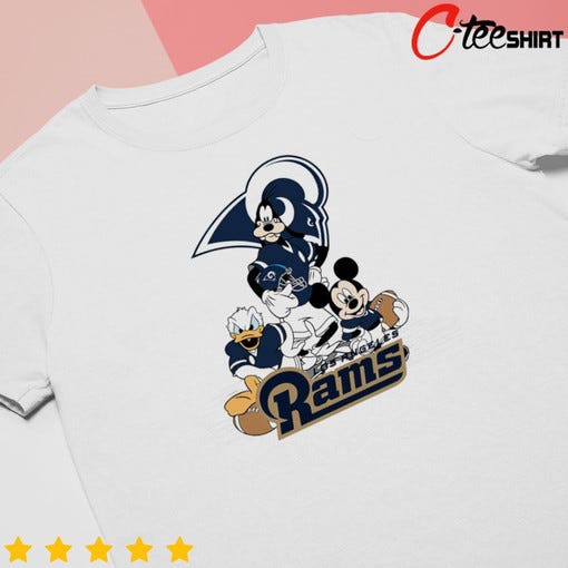 Mickey Mouse characters Disney Los Angeles Rams shirt | by ...