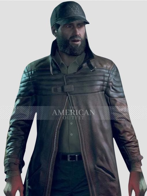 Watch Dogs Legion Aiden Pearce Brown Leather Coat - The American Outfit ...