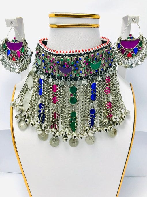 This stunning tribal jewelry set is handcrafted by indigenous of South ...