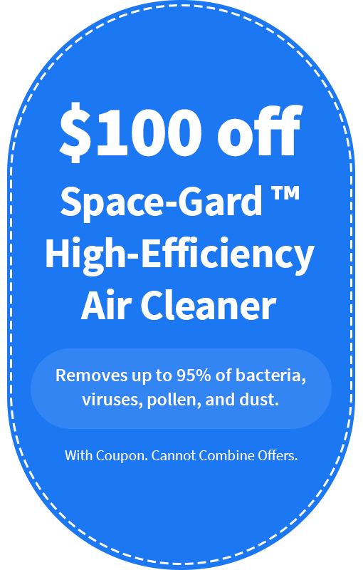 $100 Off Space-Gard High Efficiency Air Cleaner - Amcoolincga - Medium