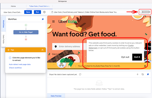 Scrape Food Delivery Data from Uber Eats for Free | by Octoparse | DataSeries | Medium