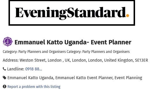 Evening Standard | Emmanuel Katto Uganda An Event Planner | by Dennis Kasozi | Sep, 2023 | Medium