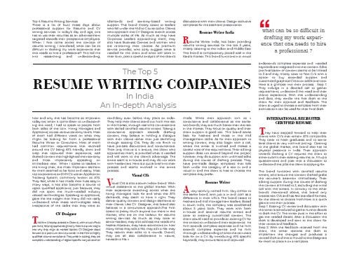 Top 5 Resume Writing Companies In India | by Mohammed Mushraf | Medium