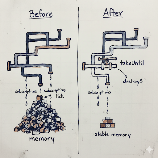 Why Every Angular Dev Gets Memory Leaks — Until They Learn takeUntil | by Coding Mentor | Nov ...