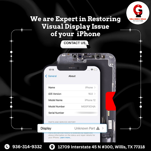 At Cell Geeks Willis, we specialize in restoring phone screen display ...