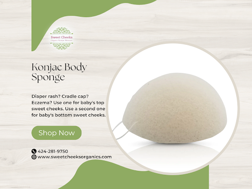 Buy Organic Konjac Facial Sponge - Sweet Cheeks Organic - Medium