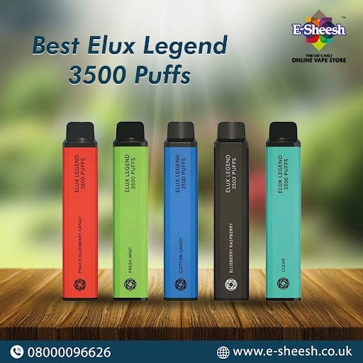 Best Elux Legend 3500 Puffs - E-Sheesh - Medium